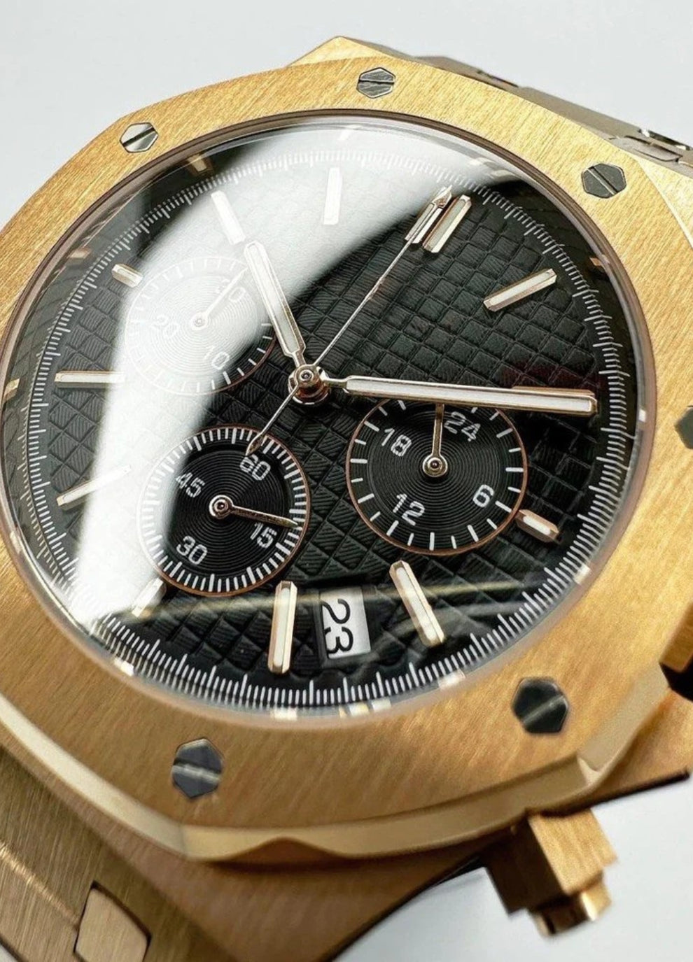 SILLO CLASS CHRONOGRAPH BLACK GOLD MOD – Sillvento Watches