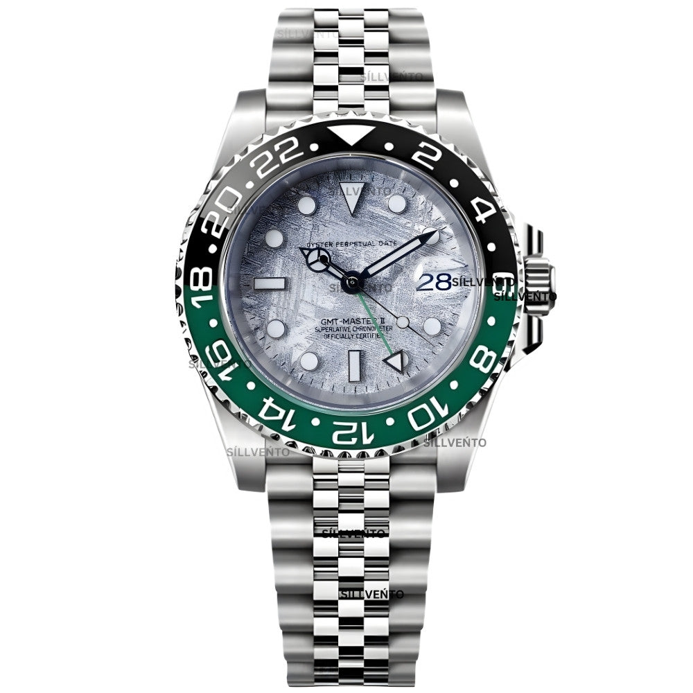 GMT MATEORITE GREEN MOD – Sillvento Watches
